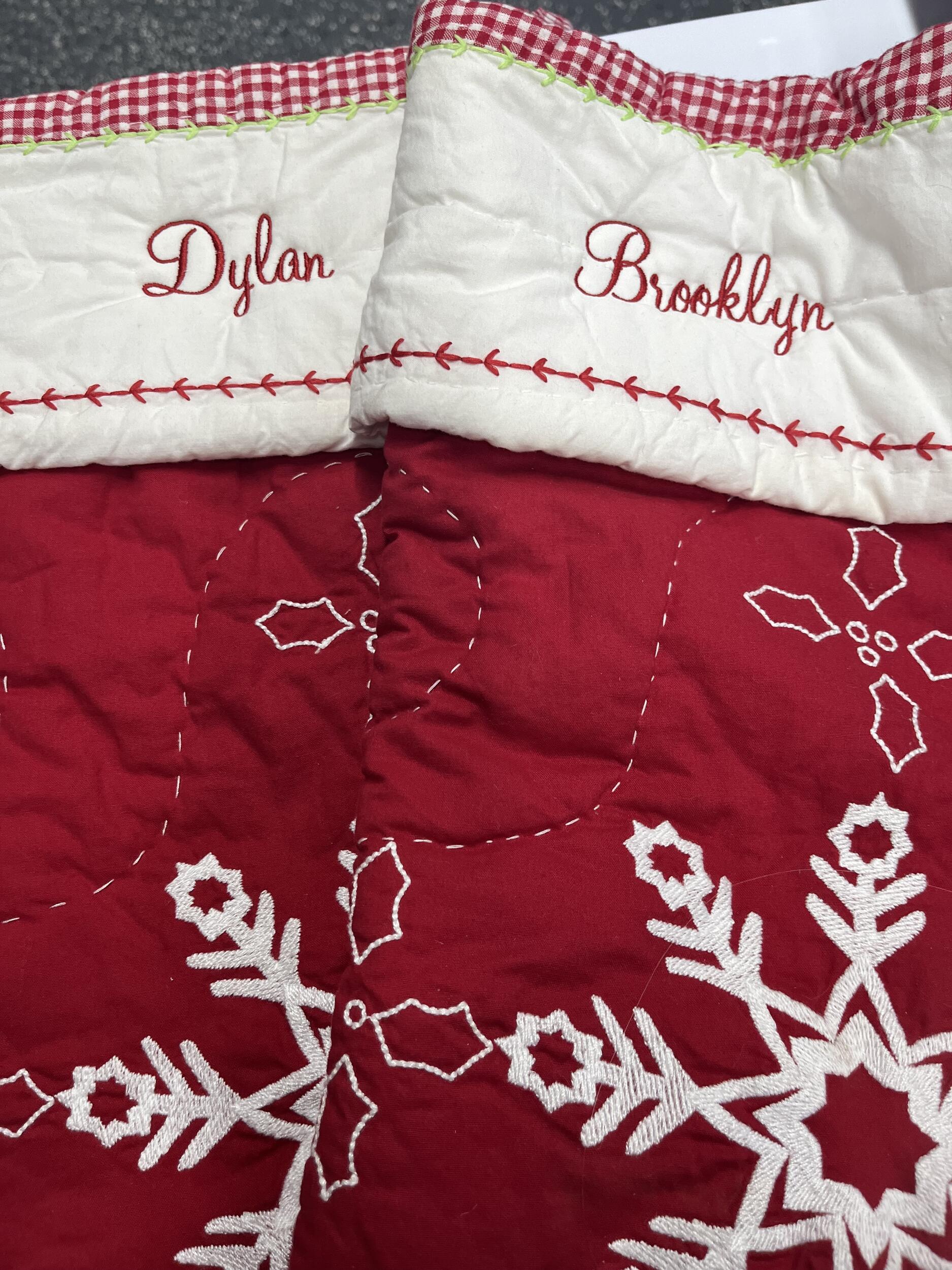 Fonts on Pottery Barn stockings - Font Identification - Typography.Guru